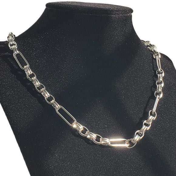 Jewelry | 24 Womens 14k White Gold Chain Link Figaro Style Necklace 14 ...